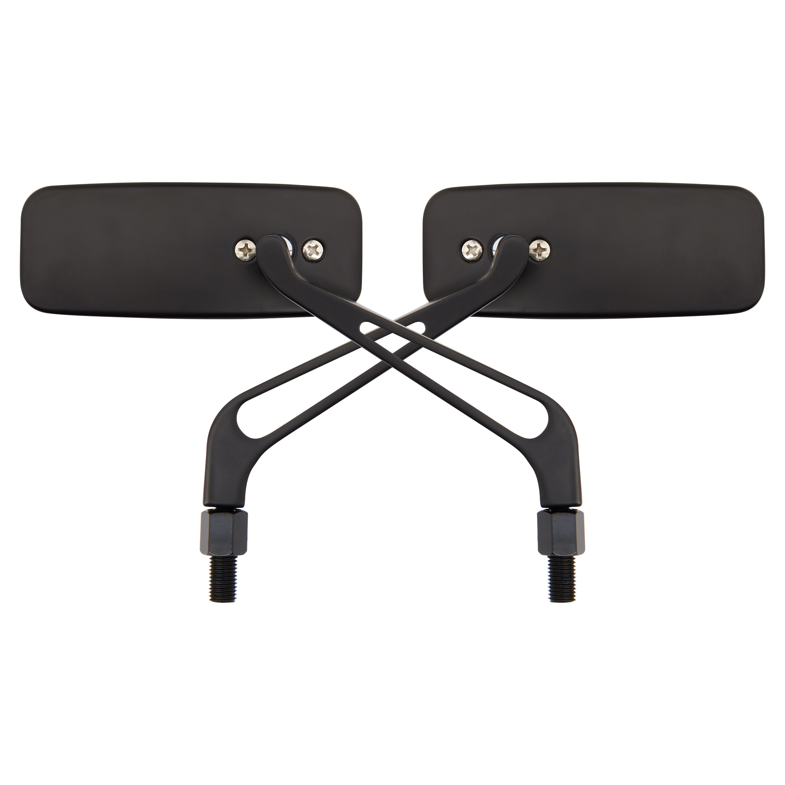Ryde Black 10mm 8mm Rectangle Universal Motorcycle Mirrors Bike